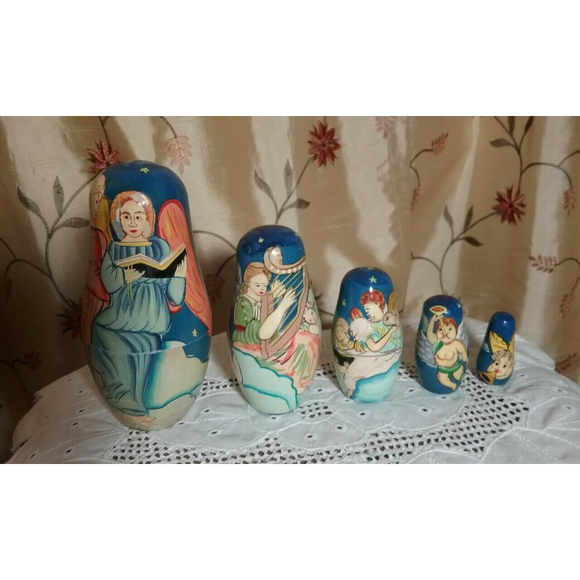 Accents | Vintage Nesting Angels Dolls By Museum Of Fine Arts Boston ...